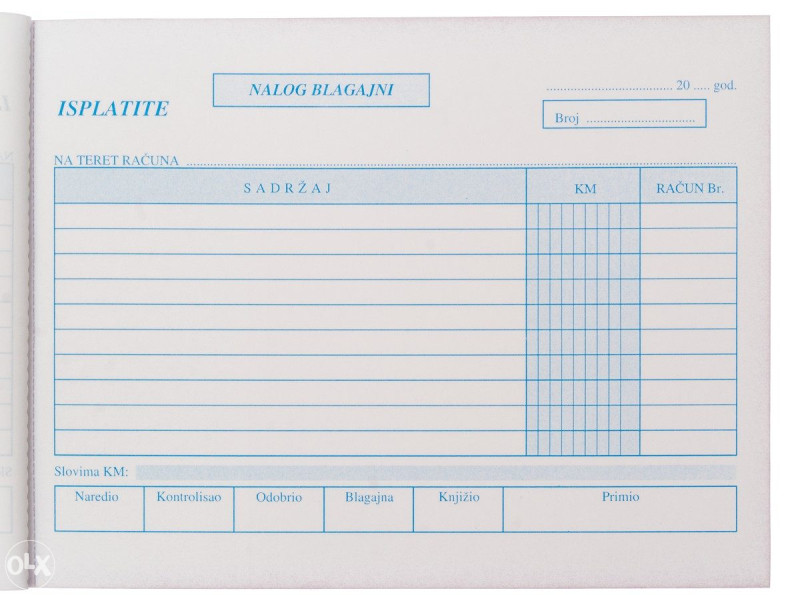 Nalog za Isplate A5 NCR G112 - Silk Trade d.o.o. Tešanj